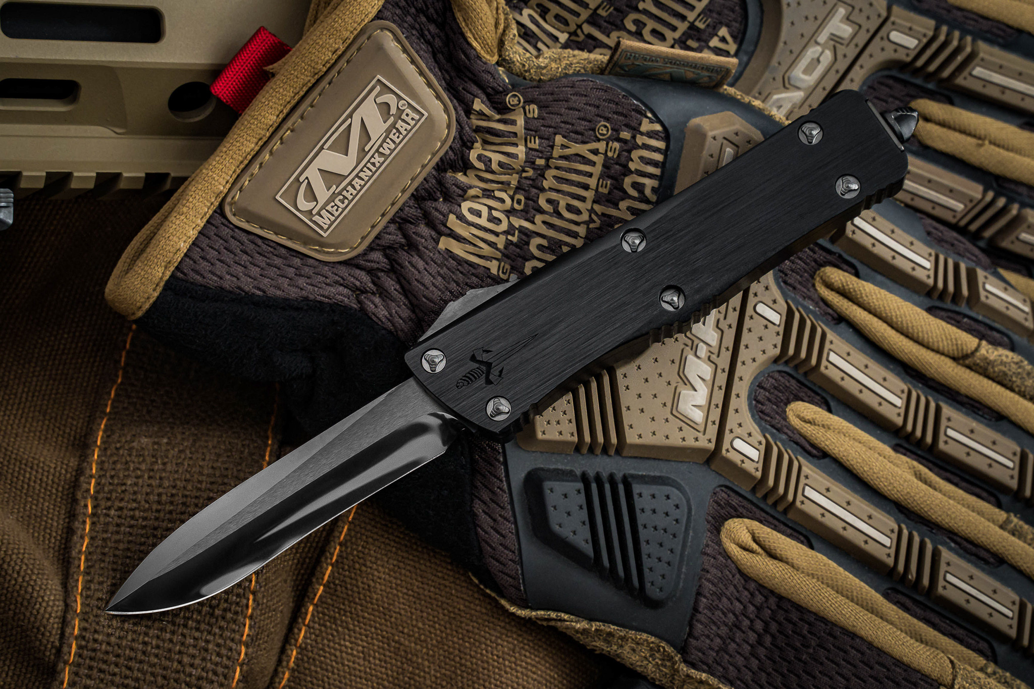 Marfione Custom Troodon OTF DLC Accents 3" DLC Diamondwash Recurve