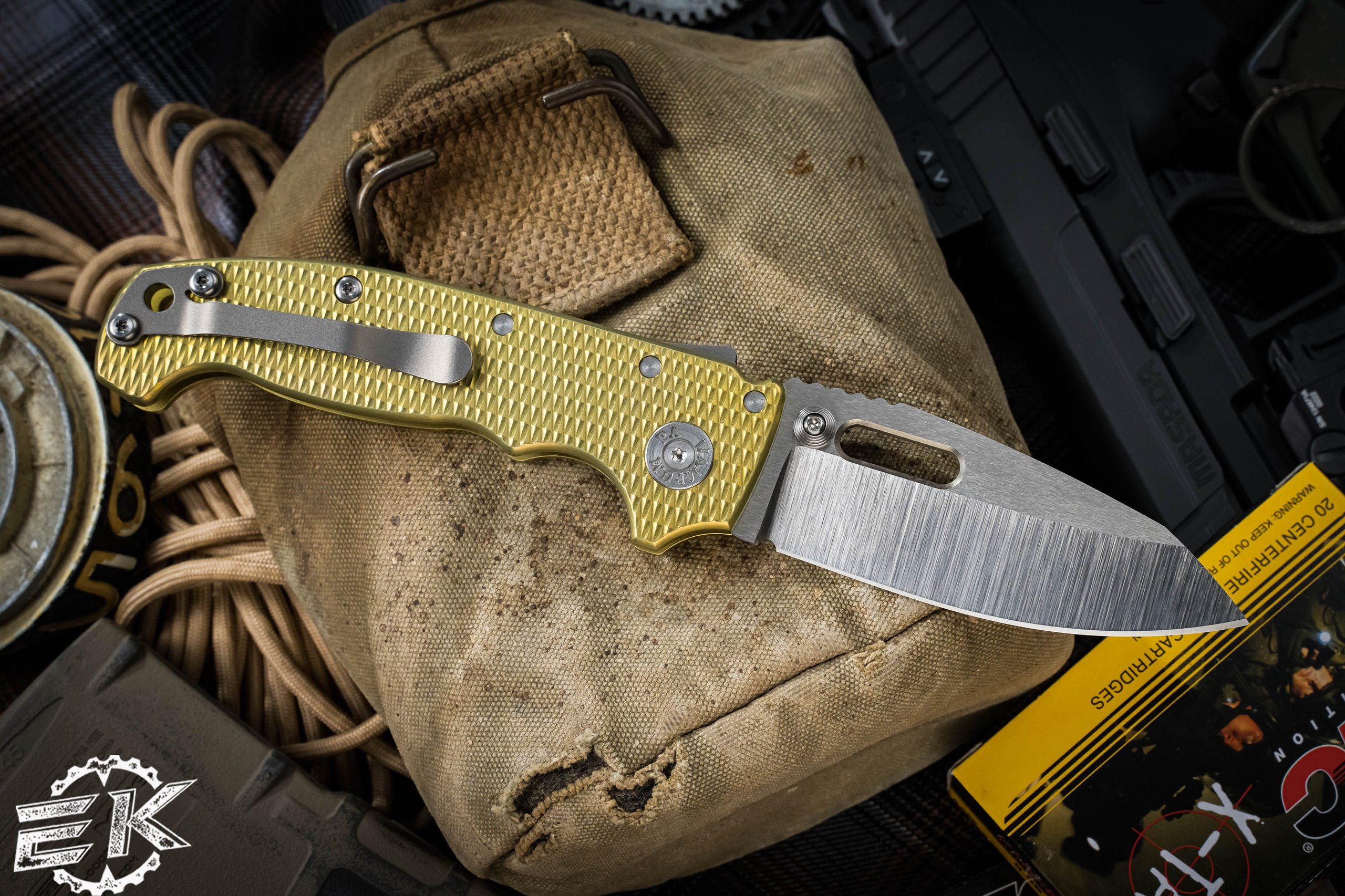 Andrew Demko Knives Custom AD20 Titanium Anodized 3.6" Magnacut Satin