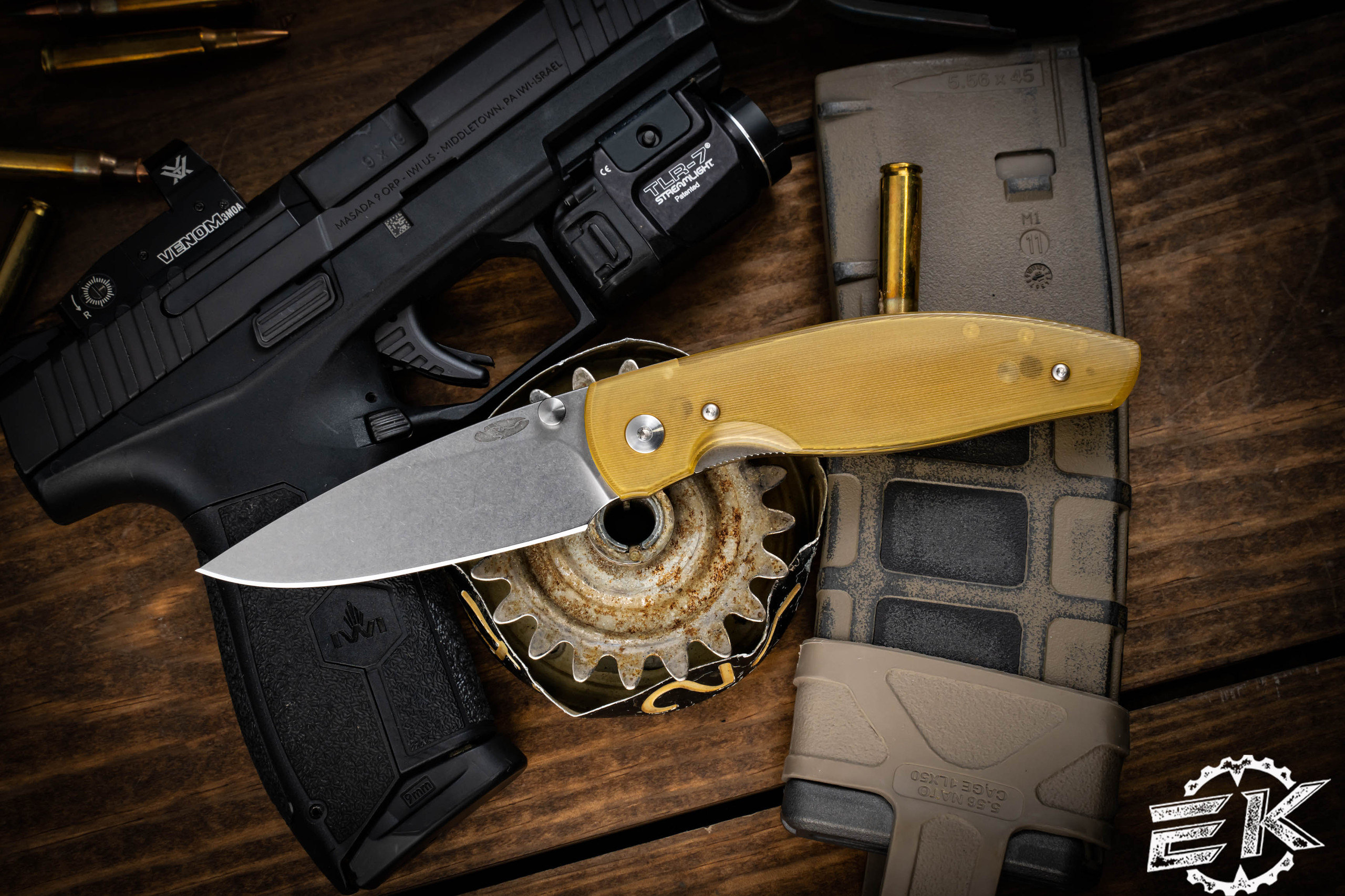 Three Rivers Manufacturing ATOM Folding Knife ULTEM 3.5" Drop Point ...