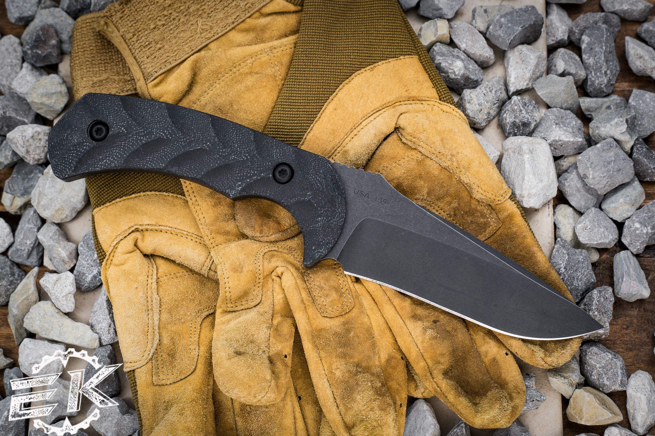 Toor Knives Mullet Fixed Blade Knife Textured Black G10 4.0" Drop Point ...