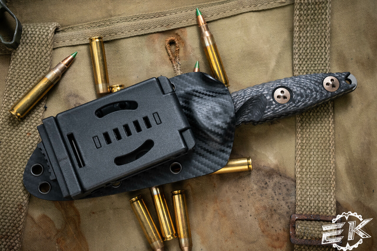 Microtech Socom Alpha Mini Fixed Blade Knife Carbon Fiber 3.75" Warcom ...