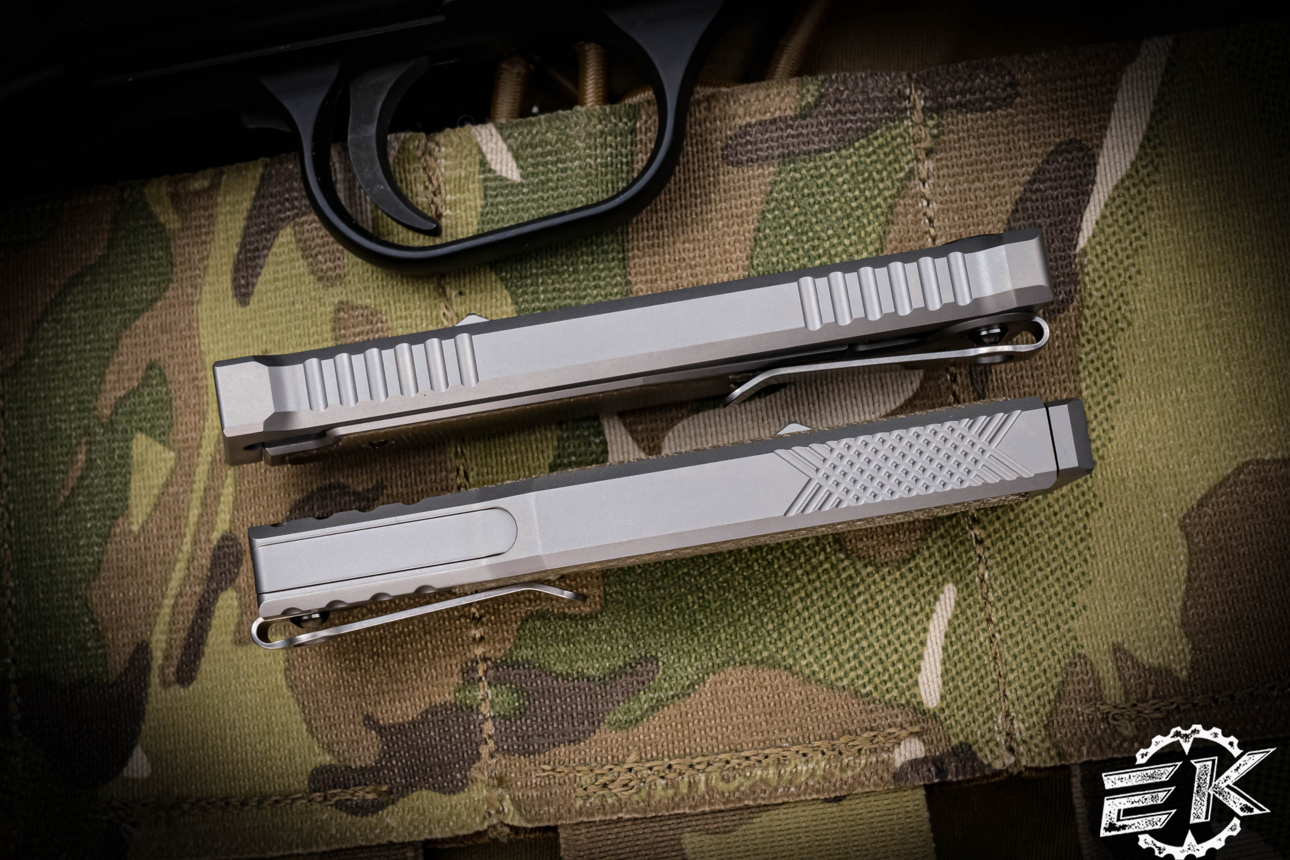 Reate Exo M Otf Gravity Knife Titaniumgreen Micarta 295 Drop Point Sw
