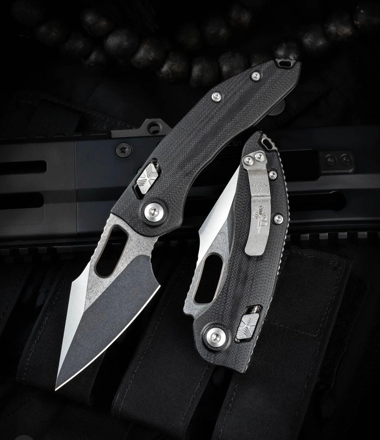 Microtech/Borka Blades Stitch Ram-Lok Manual Folding Knife Tan G10 3.75 ...