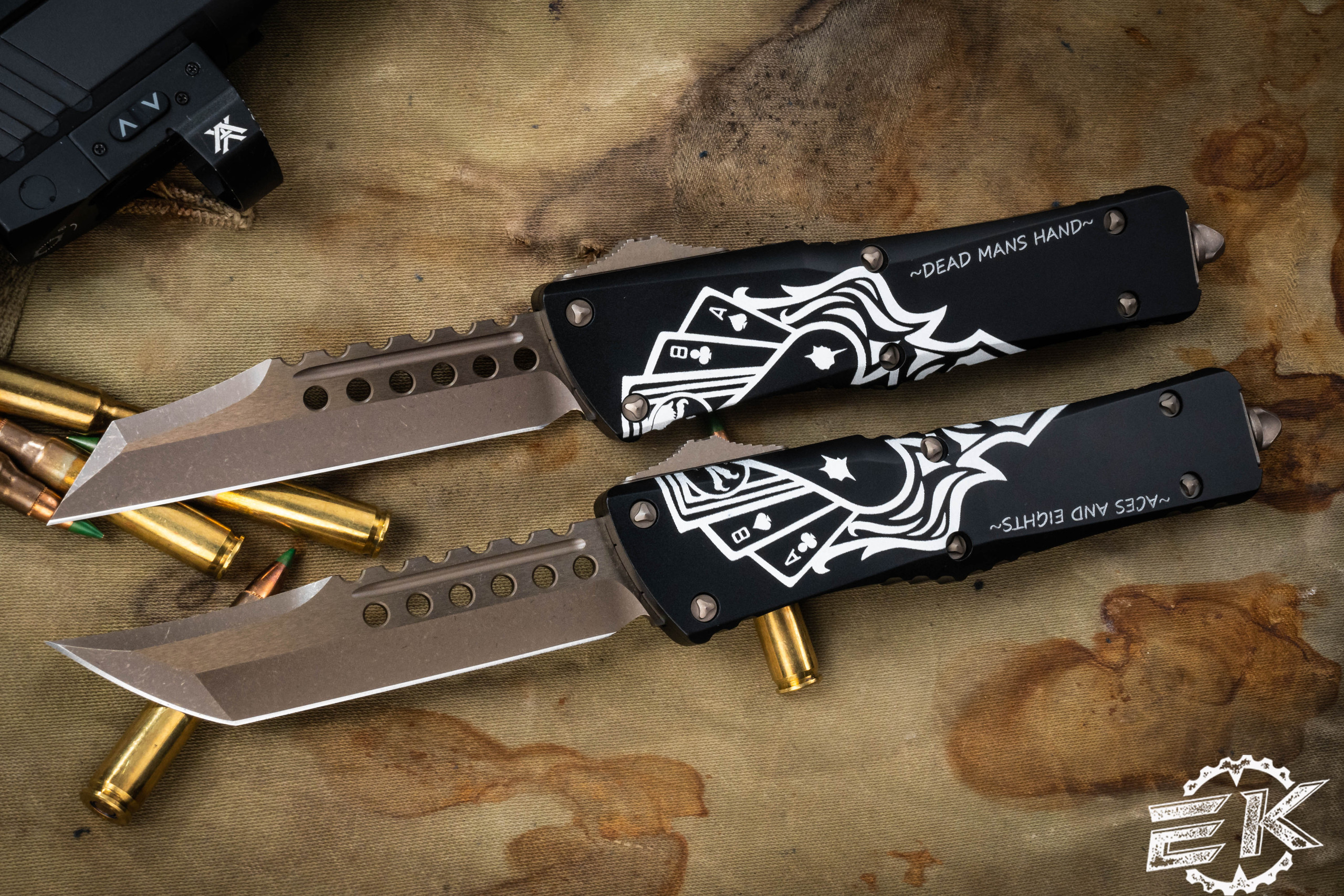 Microtech Combat Troodon Dead Mans Hand Hellhound/Warhound Knife Set 3. ...