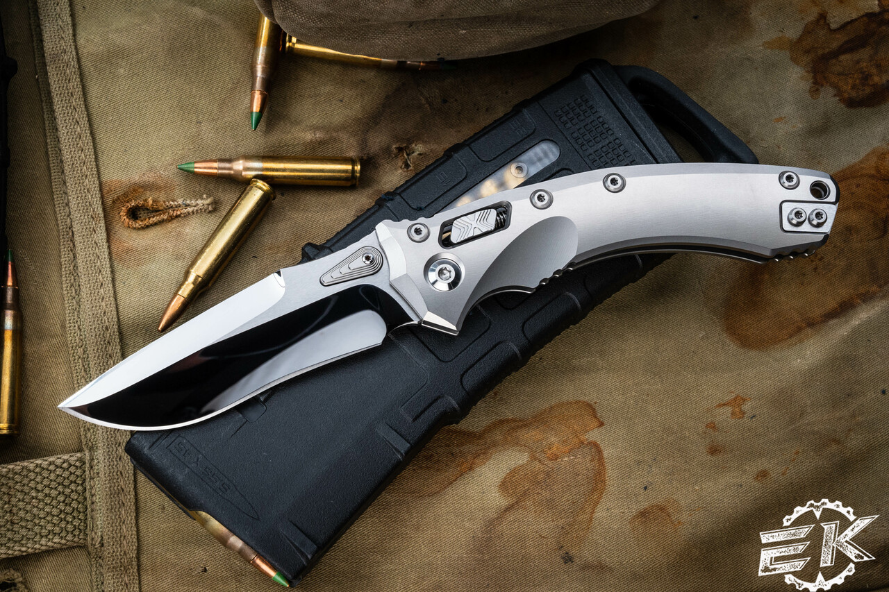 Marfione Custom Amphibian Ram-Lok Vapor Blast Titanium 4" Mirror Polish