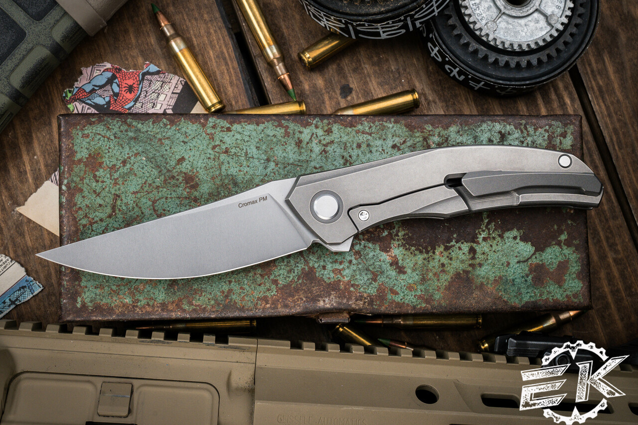 Left Hand-Shirogorov Ursus Quantum Folding Knife Titanium 3.75 ...