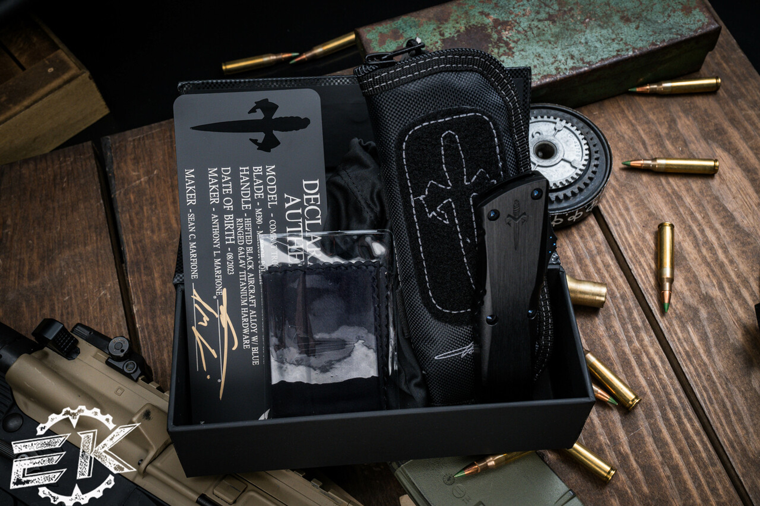 Marfione Custom Combat Troodon Interceptor Black Hefted Aluminum High