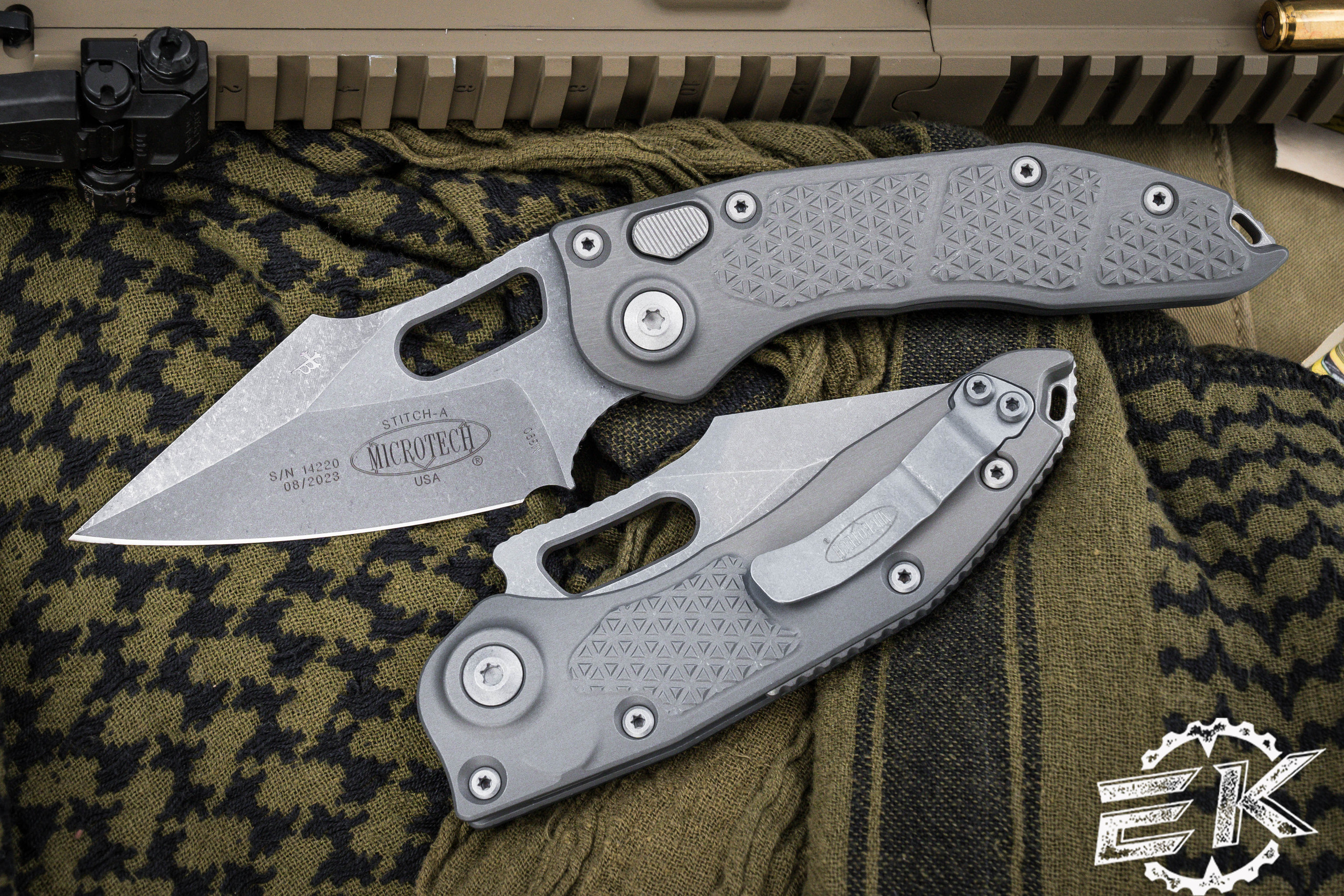 Microtech/Borka Blades Stitch Automatic Folding Knife Natural 3.75 ...