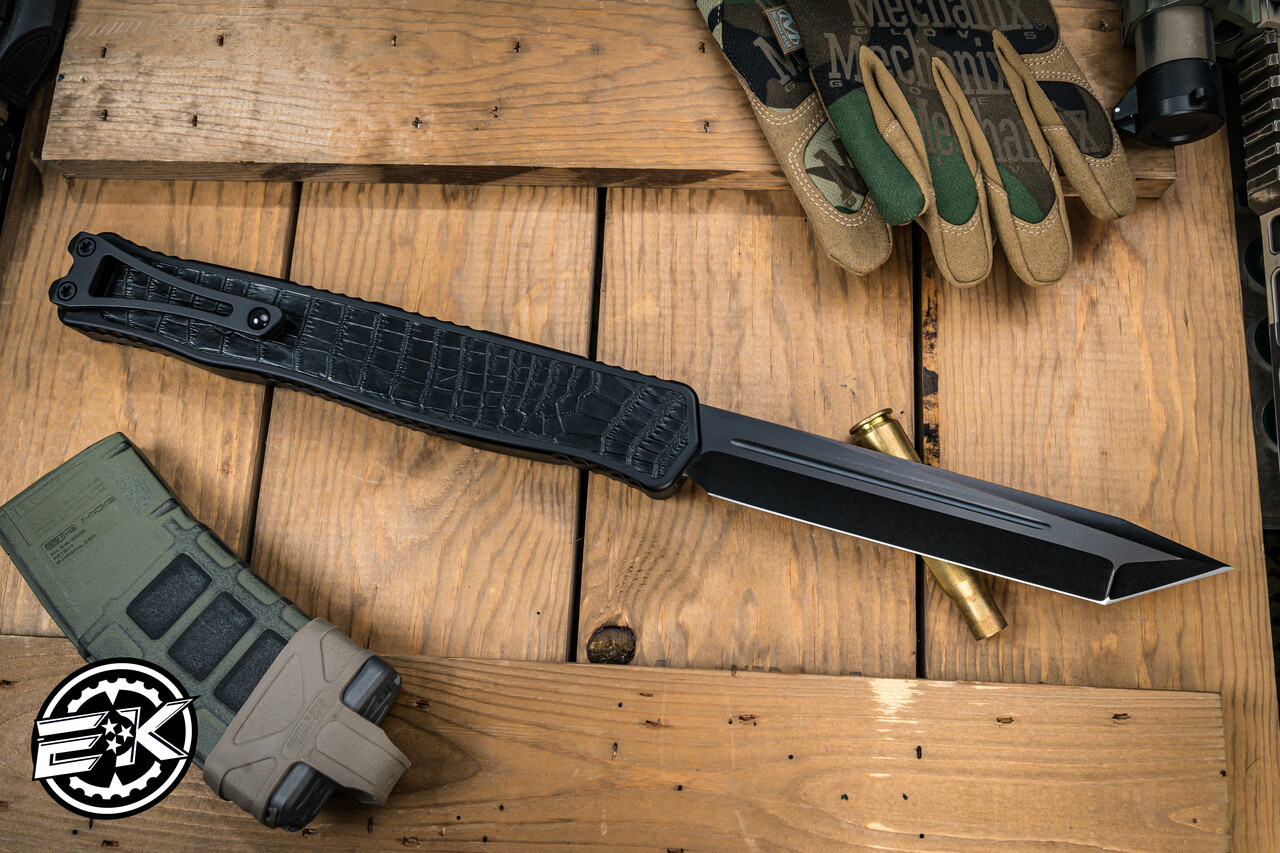 Heretic Knives 2X Giant Cleric II (Oversized) Custom OTF Crocodile ...