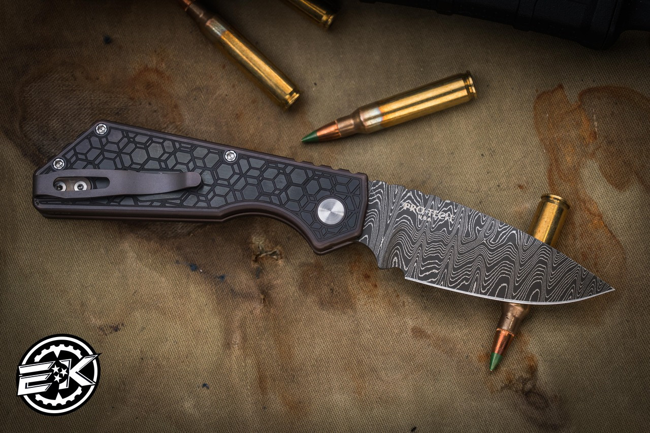 ProTech Strider Custom PT+ Automatic Folding Knife Antique PVD ...