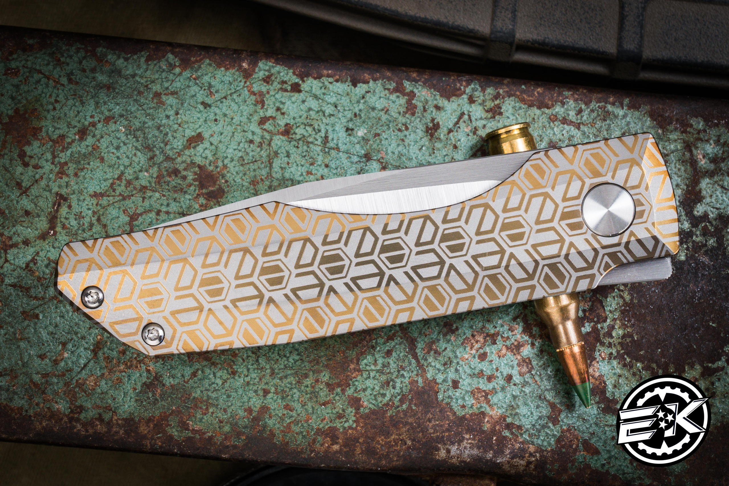 Vero Engineering Impulse Mini Folding Knife Gold E-HEX/Stonewash ...