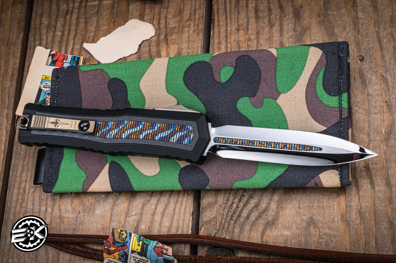 Microtech/Marfione Custom Atreus ZBP OTF Flamed Titanium-Carbon Fiber ...