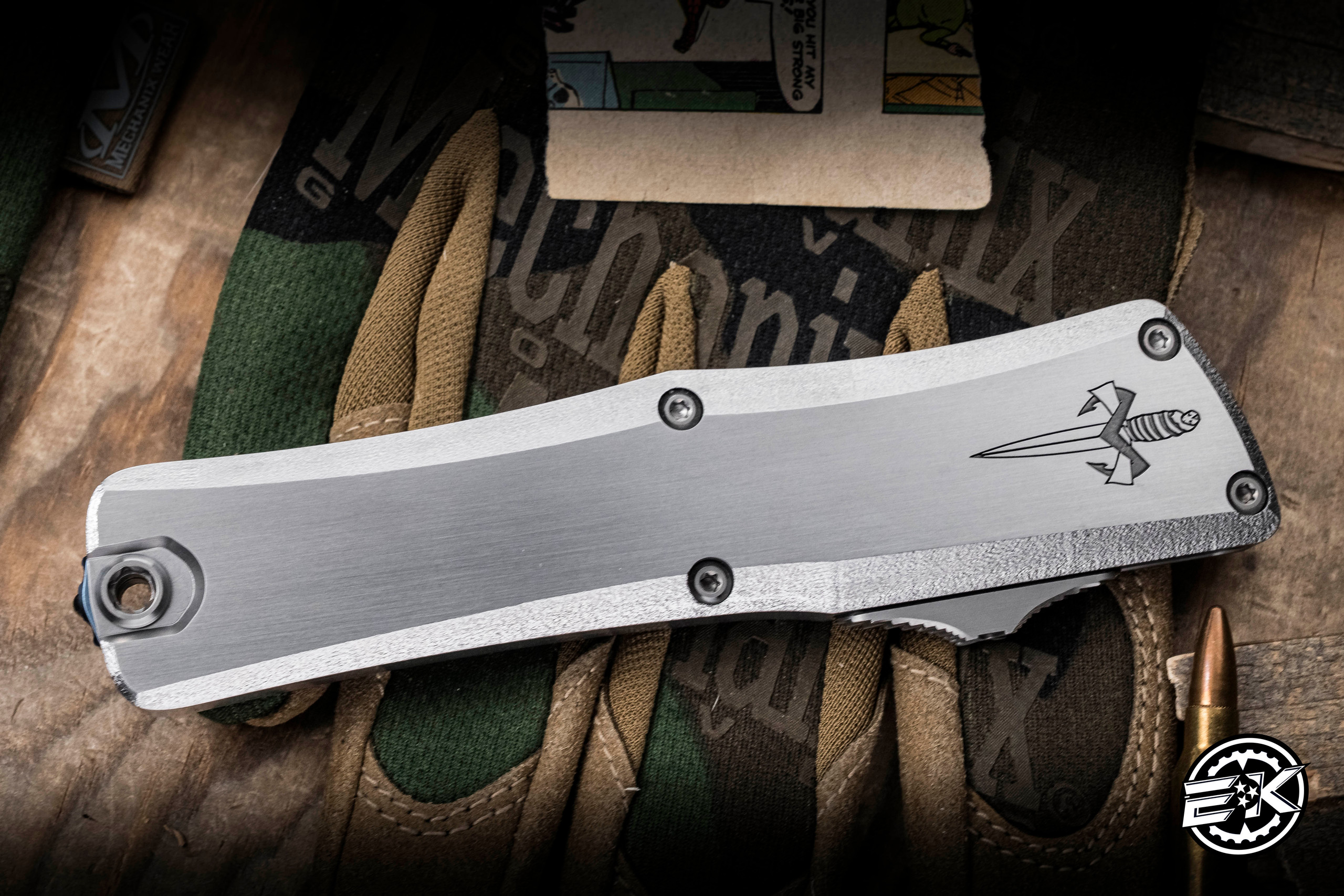 Microtech Combat Troodon Gen III OTF 416 Stainless 4" M390 Hellhound ...
