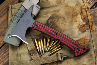 RMJ Tactical/Tracker Dan Graymatter/Bloodshark Set Red Micarta