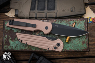 Pro-Tech TR-3 Tactical Response Automatic Knife FDE Aluminum Grooved 3. ...
