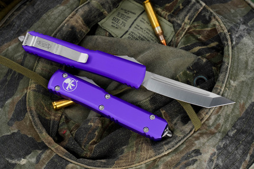 Microtech Ultratech Purple OTF Automatic 3.4" Satin Tanto 123-4PU