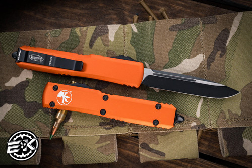 Microtech Ultratech OTF Automatic Knife Orange 3.4" Drop Point Black ...