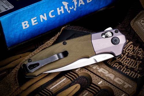 Benchmade Vector AXIS-Assisted Flipper Knife OD Green G10 3.6" Satin 496