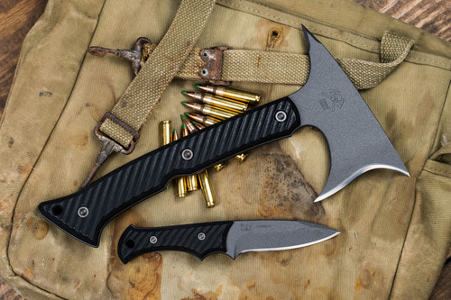 RMJ Tactical/Tracker Dan Graymatter/Bloodshark Set Black Micarta