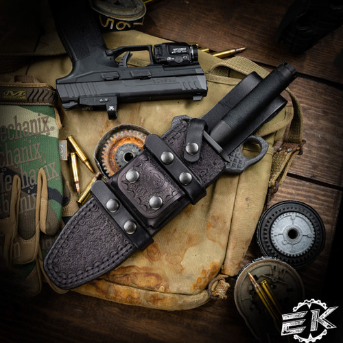 Microtech/Marfione Custom Interceptor Black Cord Wrap 7" Bowie DLC ...