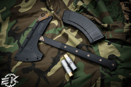 Blackside Customs Rykochet Tomahawk G10 Handle 15" Titanium Bronze ...