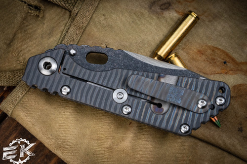 Mick Strider Custom SMF Titanium Flame Winged Skull Handles 4" Two-Tone ...