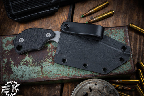 Blackside Customs/Strider Knives SLCC Fixed Blade Knife Black G10 3.75 ...