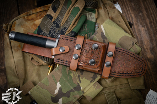 Marfione Custom Interceptor Black Wrap Fixed Blade Knife 7" Bowie Hand ...