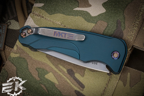 Medford Smooth Criminal Automatic Folding Knife Blue 3" Tumbled Drop Point