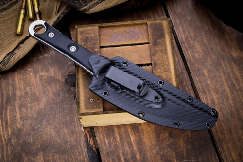Microtech Borka SBK Fixed Blade Knife 5.25" Persian Serrated Stonewash ...