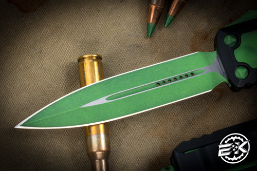 Microtech Daytona Matte Green Mamba Bubble Inlay Otf Automatic Knife 3