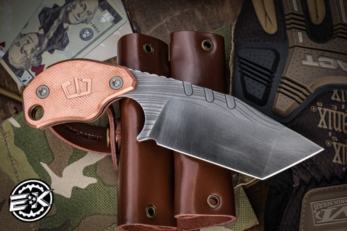 Blackside Customs/Strider Knives SLCC Fixed Blade Knife Copper 3.75 ...