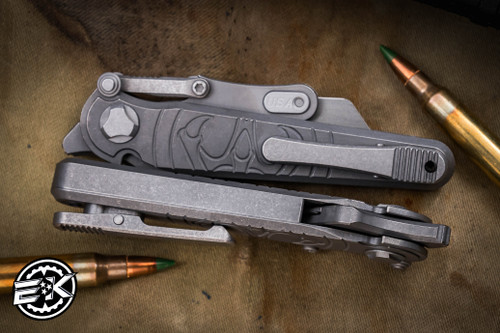 Hawk Knives Shortcut Utility Folding Knife Blasted Titanium