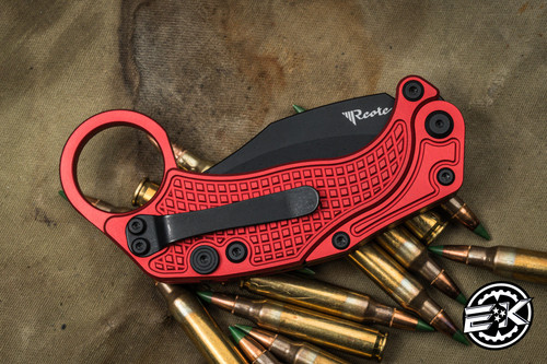 Reate Exo K Karambit Button Lock Knife Red Aluminum 3 Pvd Trainer