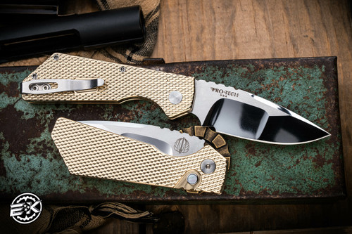 Protech Strider Custom Pt Automatic Folding Knife Bronze Aluminum 3