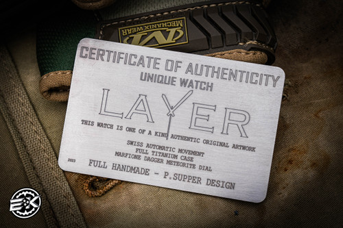 Marfione Custom/Layer Watches Meteorite Dial Titanium Watch, Swiss ...