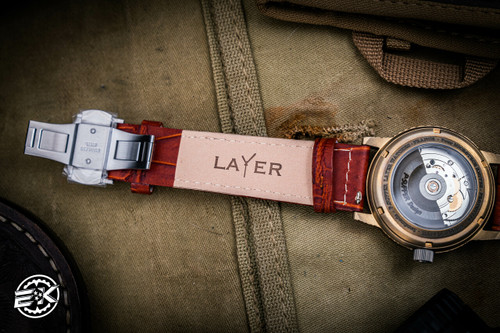 Marfione Custom/Layer Watches Meteorite Dial Titanium Watch, Swiss ...