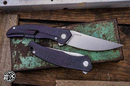 Shirogorov Quantum Ursus E-KAMO Titanium Purple 3.75" Stonewash-EKnives ...