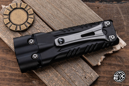 Prototype-Microtech Luminary Stiletto Pro II OTF Knife-Flashlight Black ...