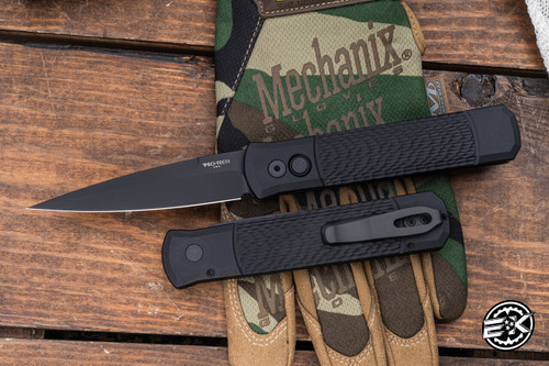 Protech Godfather Swat Jigged Black Tactical Automatic Folding Knife 4