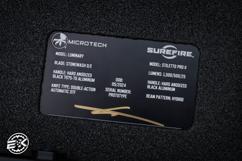 Prototype-Microtech Luminary OTF Knife-SureFire Stiletto Pro II ...