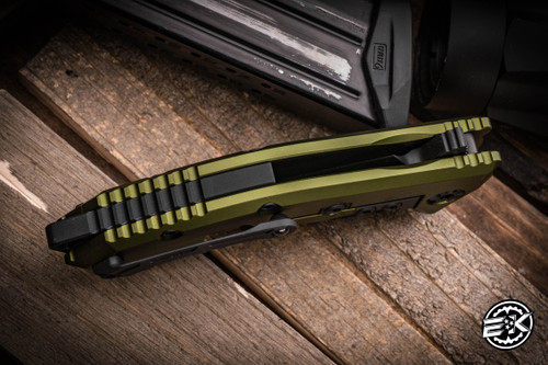 Heretic Knives Medusa Green Manual Folding Knife 325 Magnacut Black