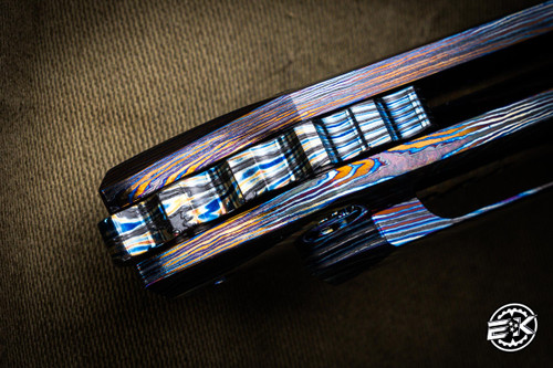 Sergey Rogovets Custom Tanto #2 ZircuTi Front Flipper Timascus Accents ...