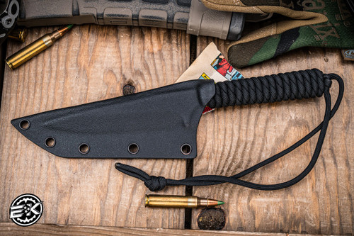Mick Strider Knives WP Fixed Blade Knife Black Cord Wrap 3" MagnaCut ...