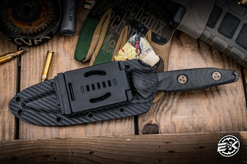 Preowned-Microtech Socom Alpha Fixed Blade Knife Carbon Fiber 5.0" DLC ...