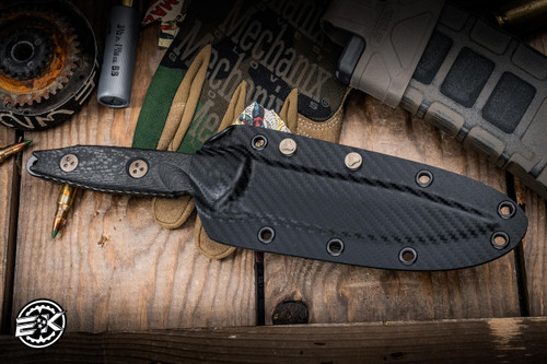 Preowned-Microtech Socom Alpha Fixed Blade Knife Carbon Fiber 5.0" DLC ...