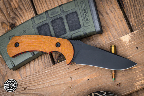 Toor Knives Pin-Up Mullet S Fixed Blade Knife Tan Micarta 4" CPM 154 ...