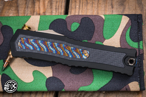 Microtech/Marfione Custom Atreus ZBP OTF Flamed Titanium-Carbon Fiber ...