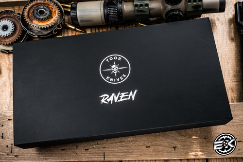 Preowned-Toor Knives Raven Carbon Black G10 Fixed Blade Knife 5.5 ...