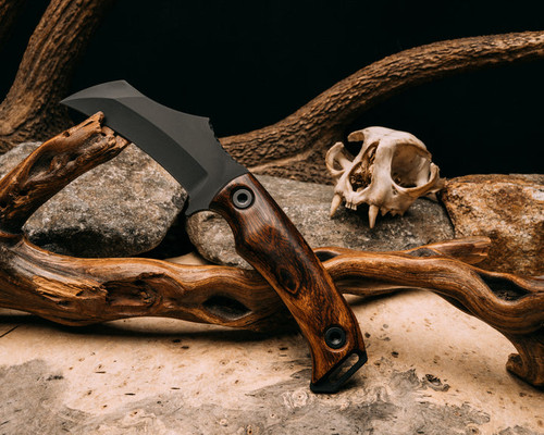 Half Face Blades Vulture Fixed Blade Knife Desert Ironwood 3.2" S45VN ...